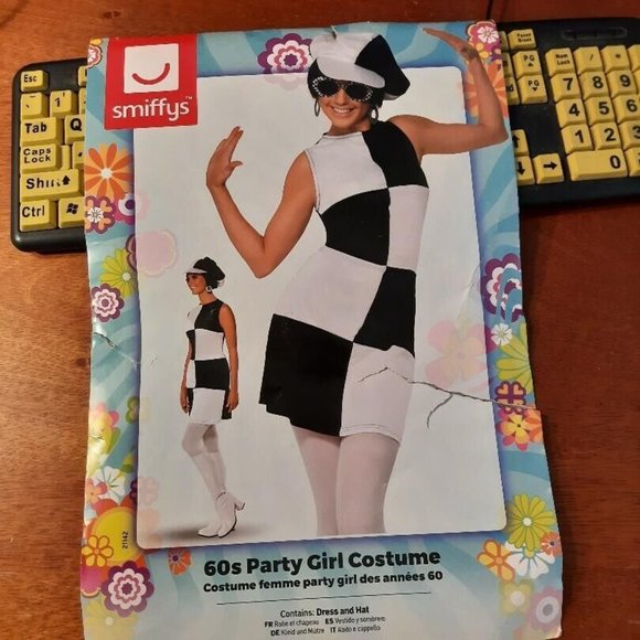 Smiffy' | Dresses | Smiffys 96s Party Girls Adult Costume Set Dress Hat ...